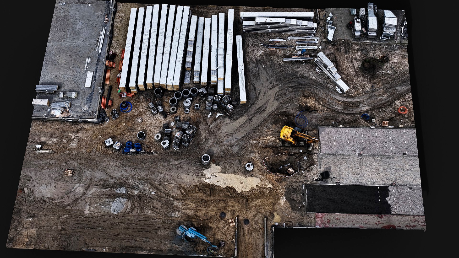 Construction Site Buildings Works Terrain Photogrammetry 3D ...