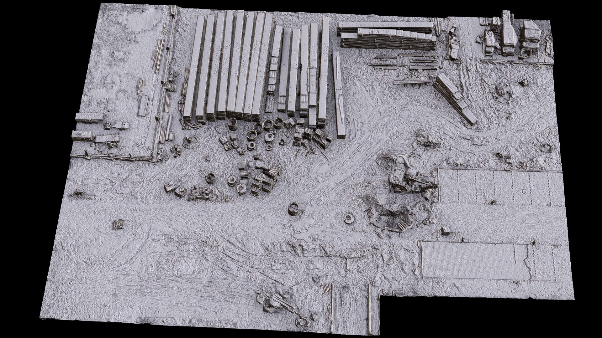 Construction Site Buildings Works Terrain Photogrammetry 3D ...