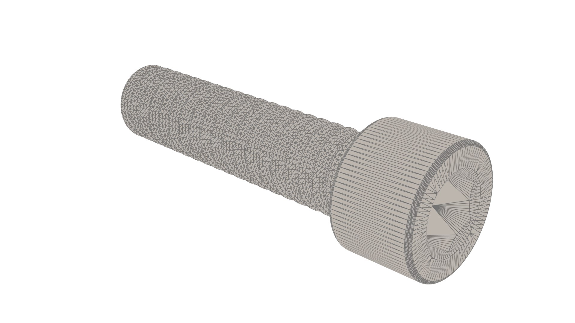 3D Socket Head Screw 1-4 20 Tread Size Model - TurboSquid 2224443