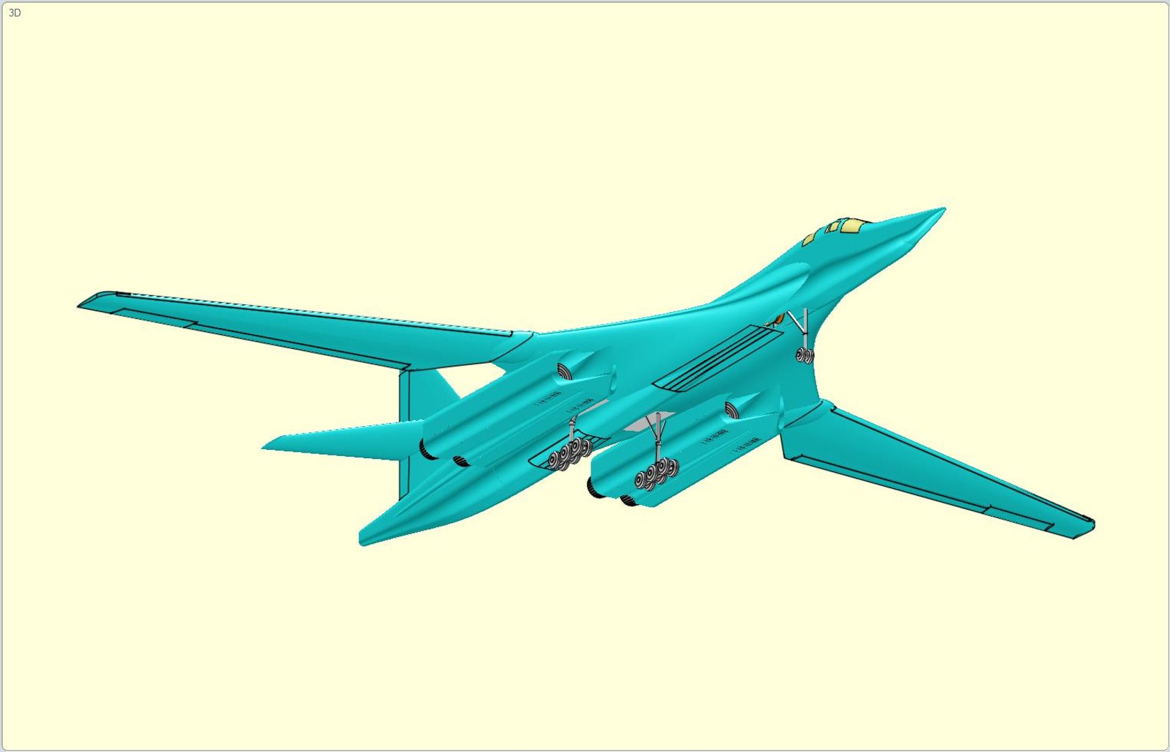 3ds Max Tupolev Tu-160 Supersonic Bomber