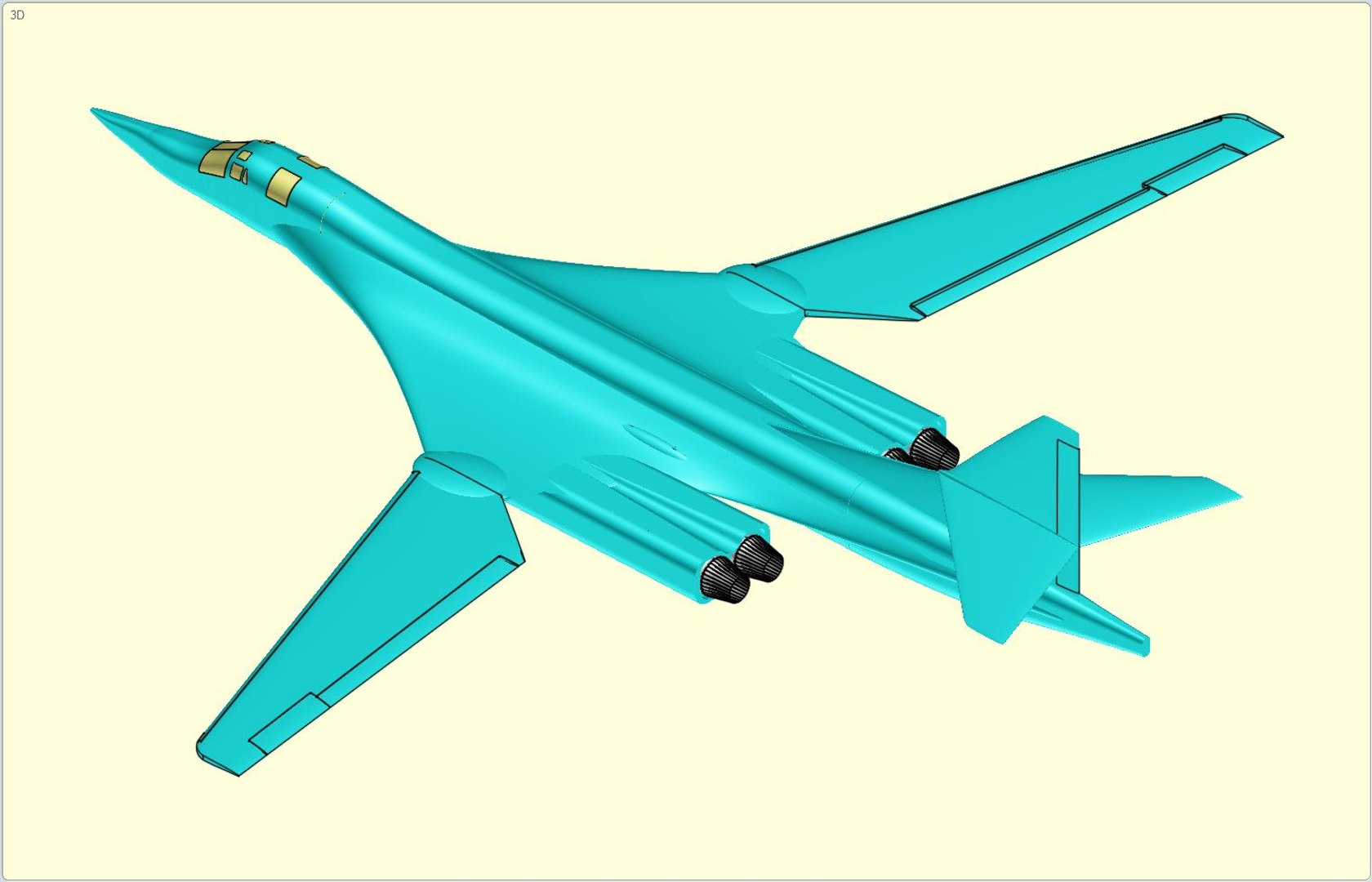 3ds Max Tupolev Tu-160 Supersonic Bomber