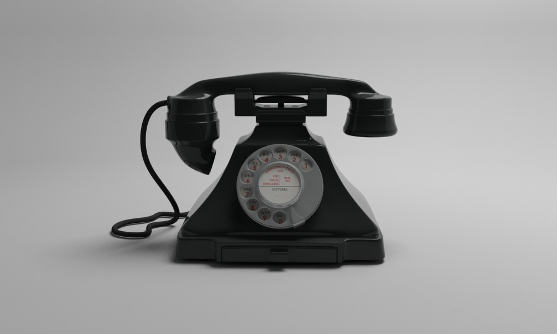 bakelite gpo 232 telephone 3d model