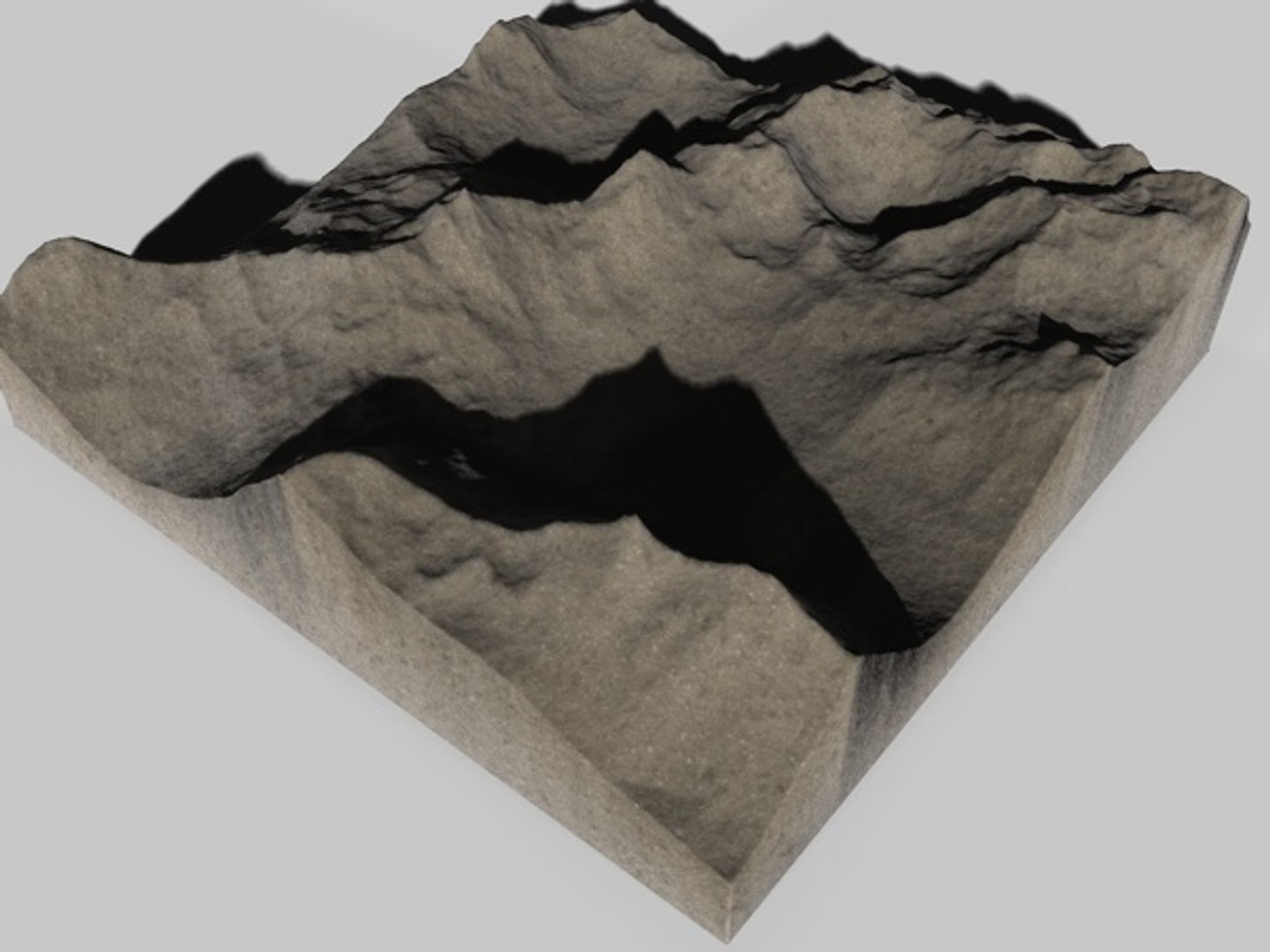 Realistic Terrain Landscape 3d Model