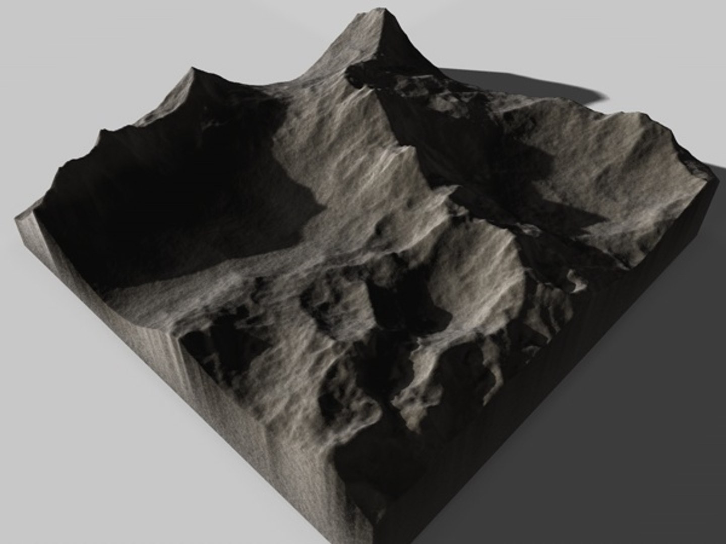Realistic Terrain Landscape 3d Model