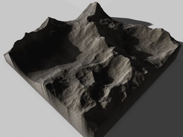 realistic terrain landscape 3d model