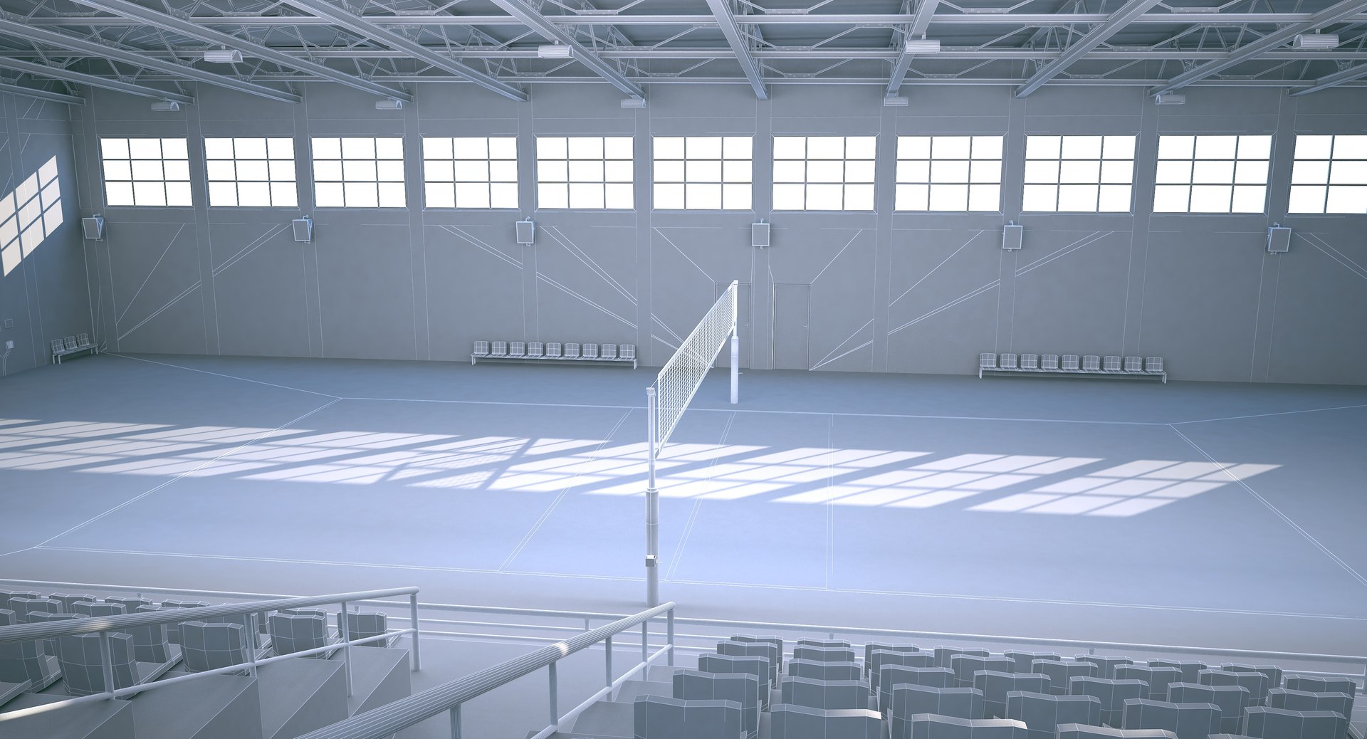 Volleyball Arena Volley Model - TurboSquid 1246763