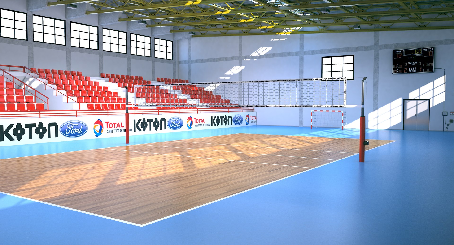 Volleyball Arena Volley Model - TurboSquid 1246763
