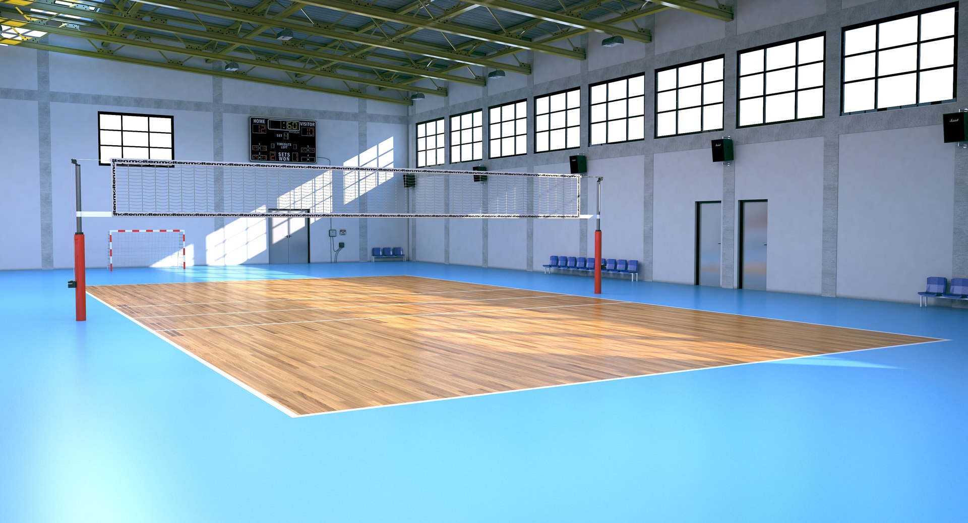 Volleyball Arena Volley Model - TurboSquid 1246763