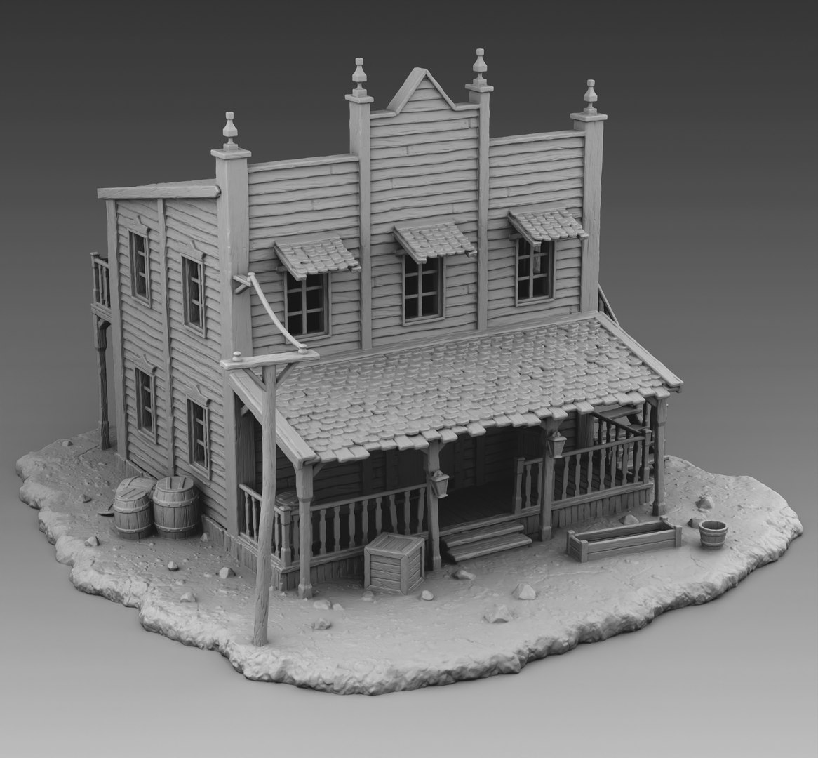 3D Big house model - TurboSquid 1945394