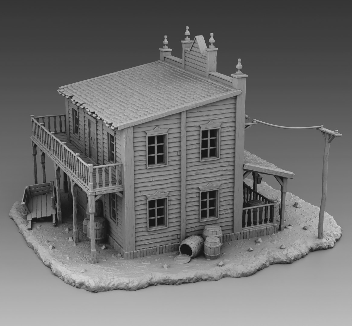 3D Big house model - TurboSquid 1945394