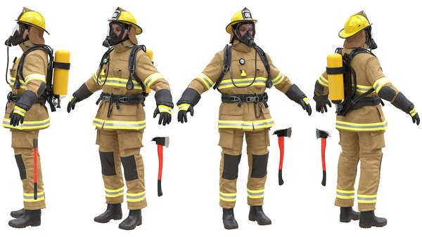 3D Woman Firefighter model - TurboSquid 1877214