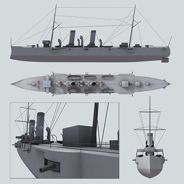 modelo 3d acorazado - TurboSquid 391134