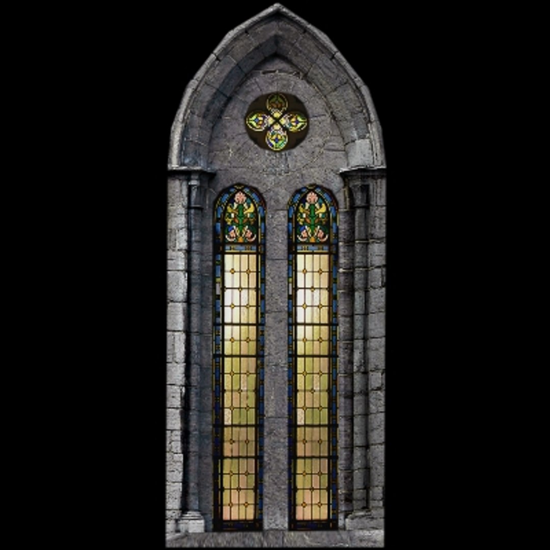 Medieval Castle Stained-glass 3d Max