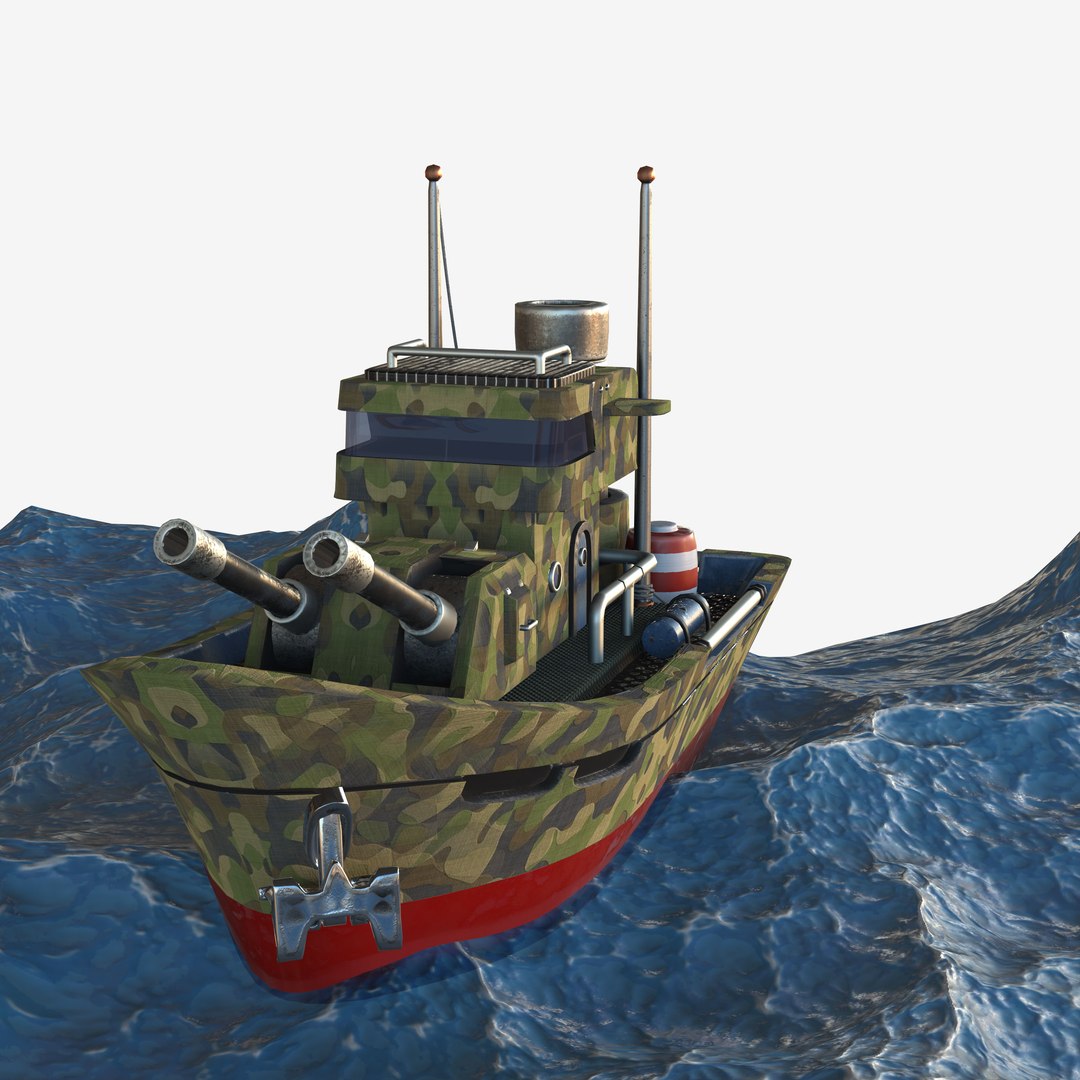 3D Battleship Boat Ship Model - TurboSquid 1681850