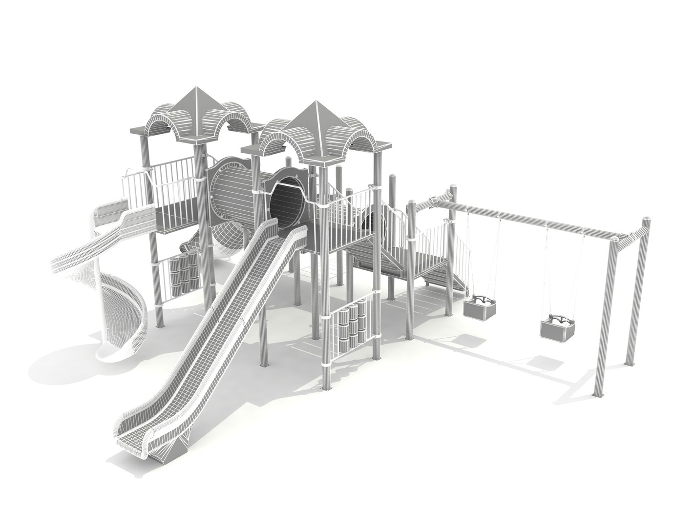 Metal Playground Slide 3D Model - TurboSquid 1548407