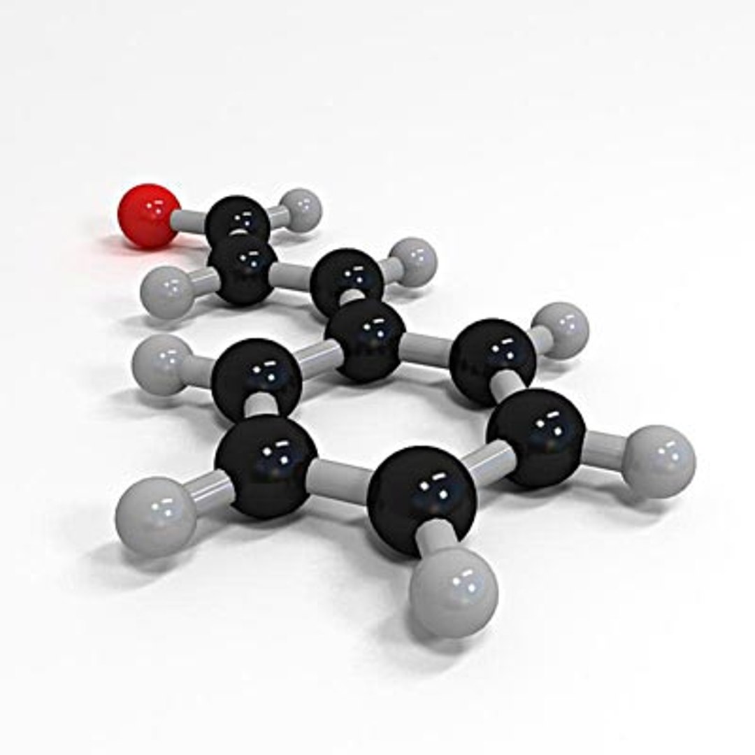 Cinnamaldehyde Molecule Structure 3d Model
