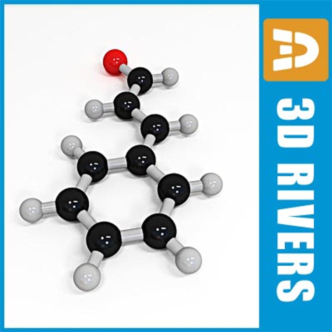 Cinnamaldehyde Molecule Structure 3d Model