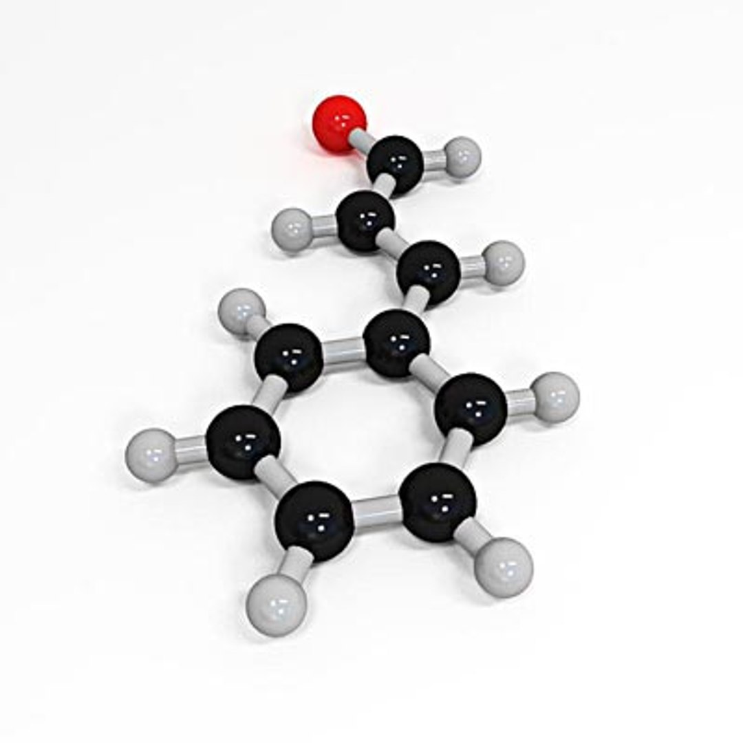 Cinnamaldehyde Molecule Structure 3d Model