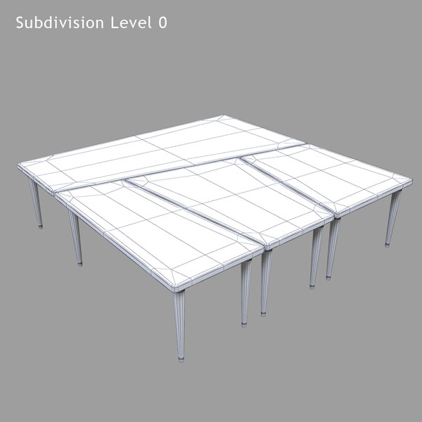 Modular Dining Room Table 3D model - TurboSquid 1784567