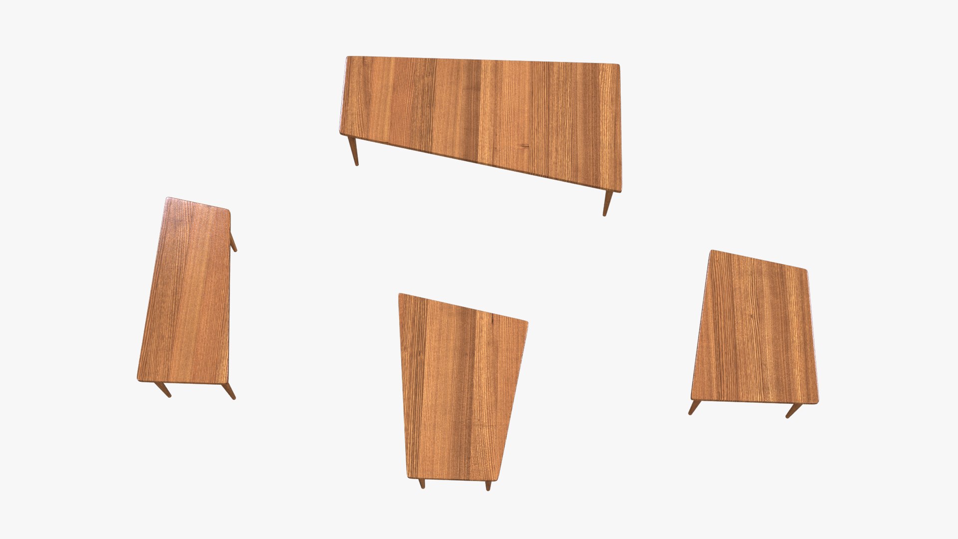 Modular Dining Room Table 3D Model - TurboSquid 1784567