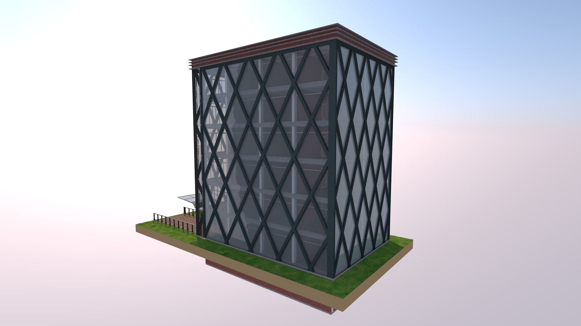 3D 6 Story Commercial Building Architectural Model 3D Model ...