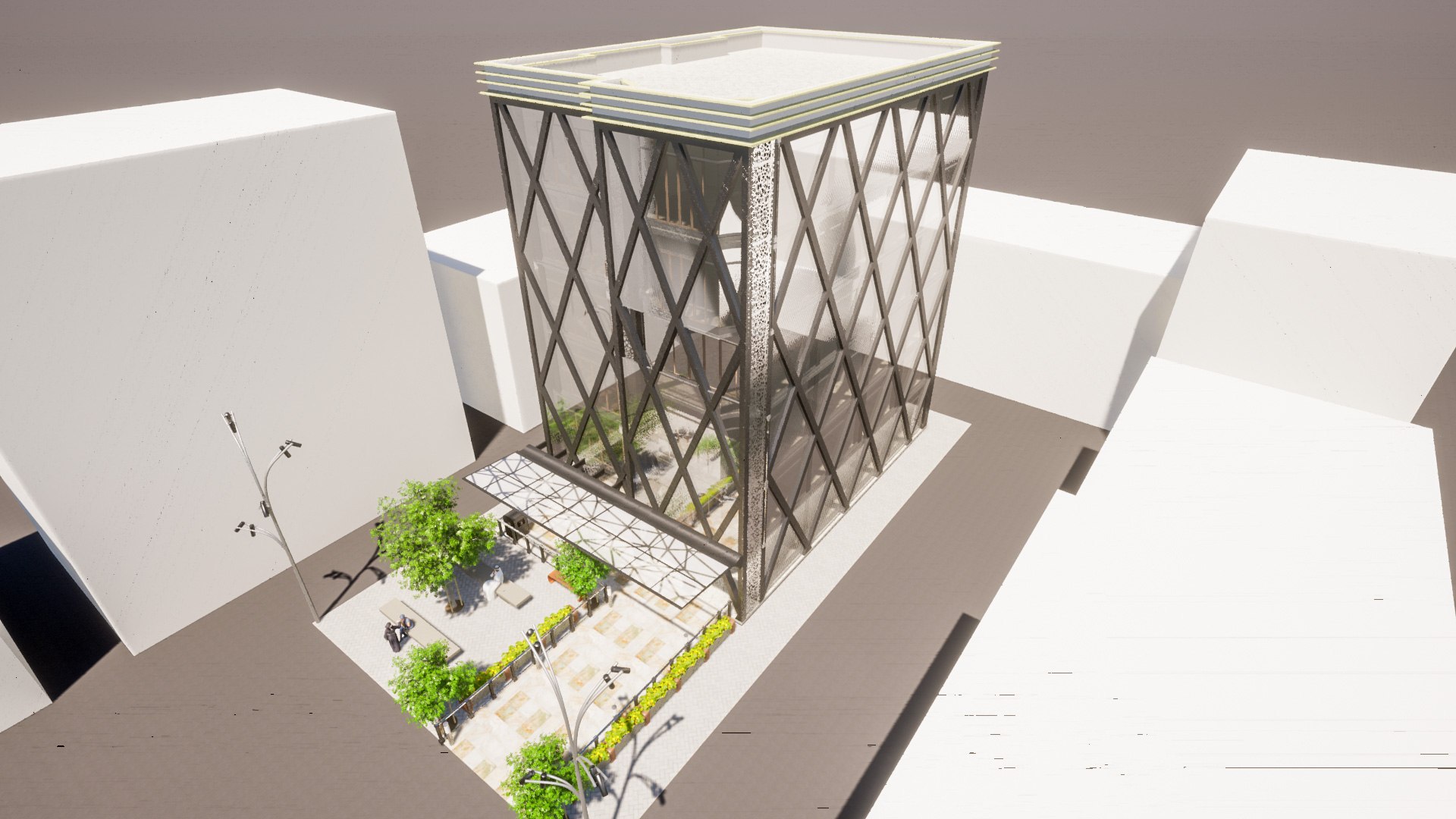 3D 6 Story Commercial Building Architectural Model 3D model ...