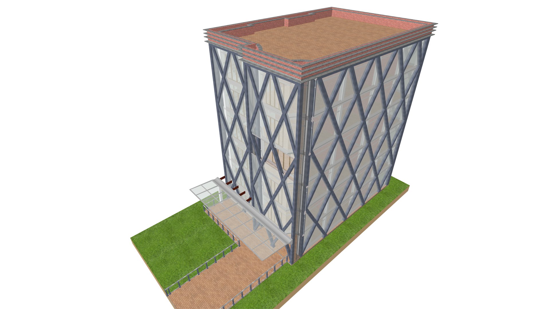 3D 6 Story Commercial Building Architectural Model 3D model ...