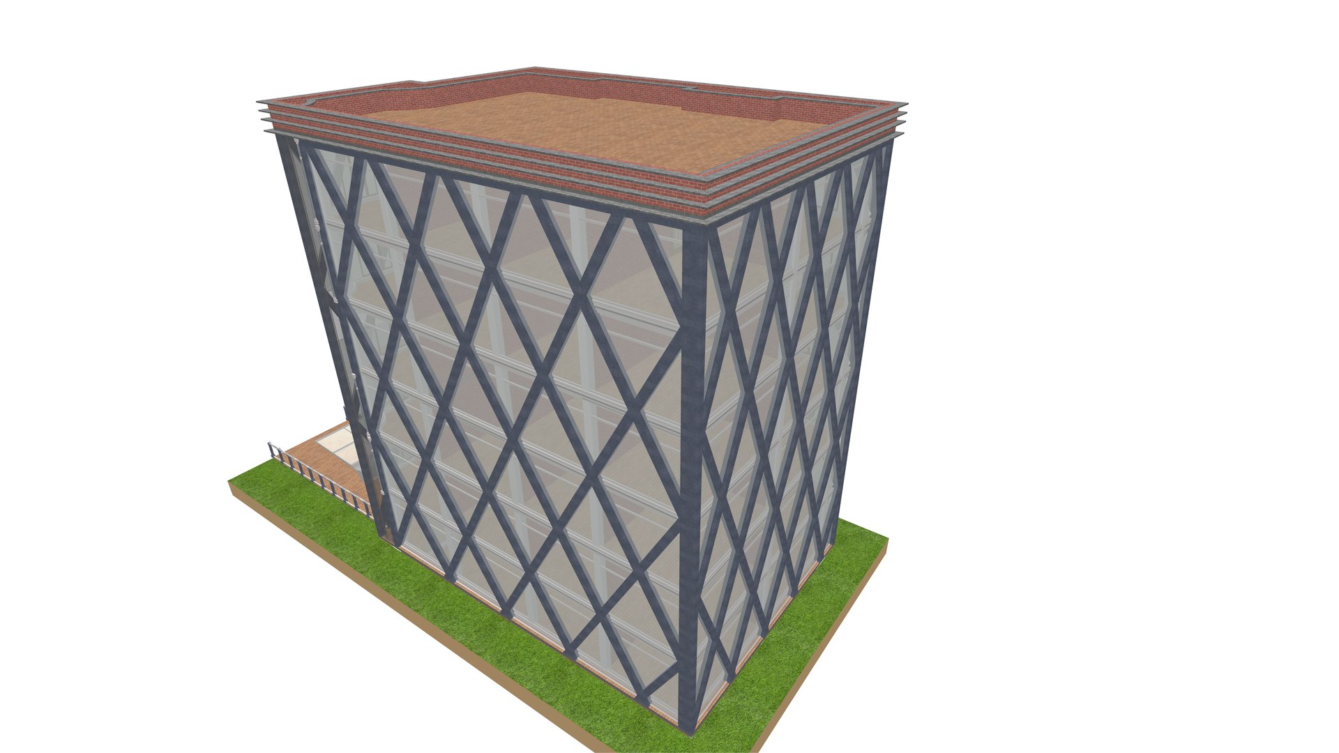 3D 6 Story Commercial Building Architectural Model 3D model ...