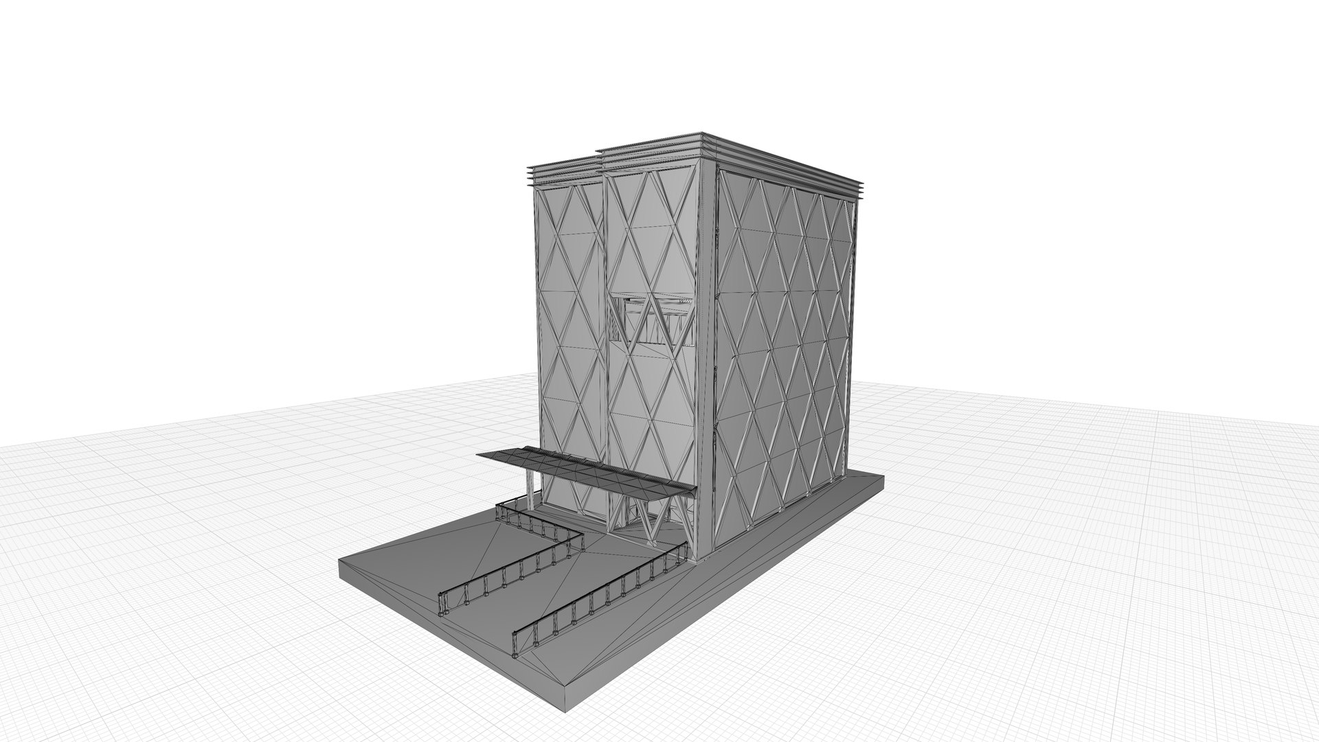 3D 6 Story Commercial Building Architectural Model 3D Model ...