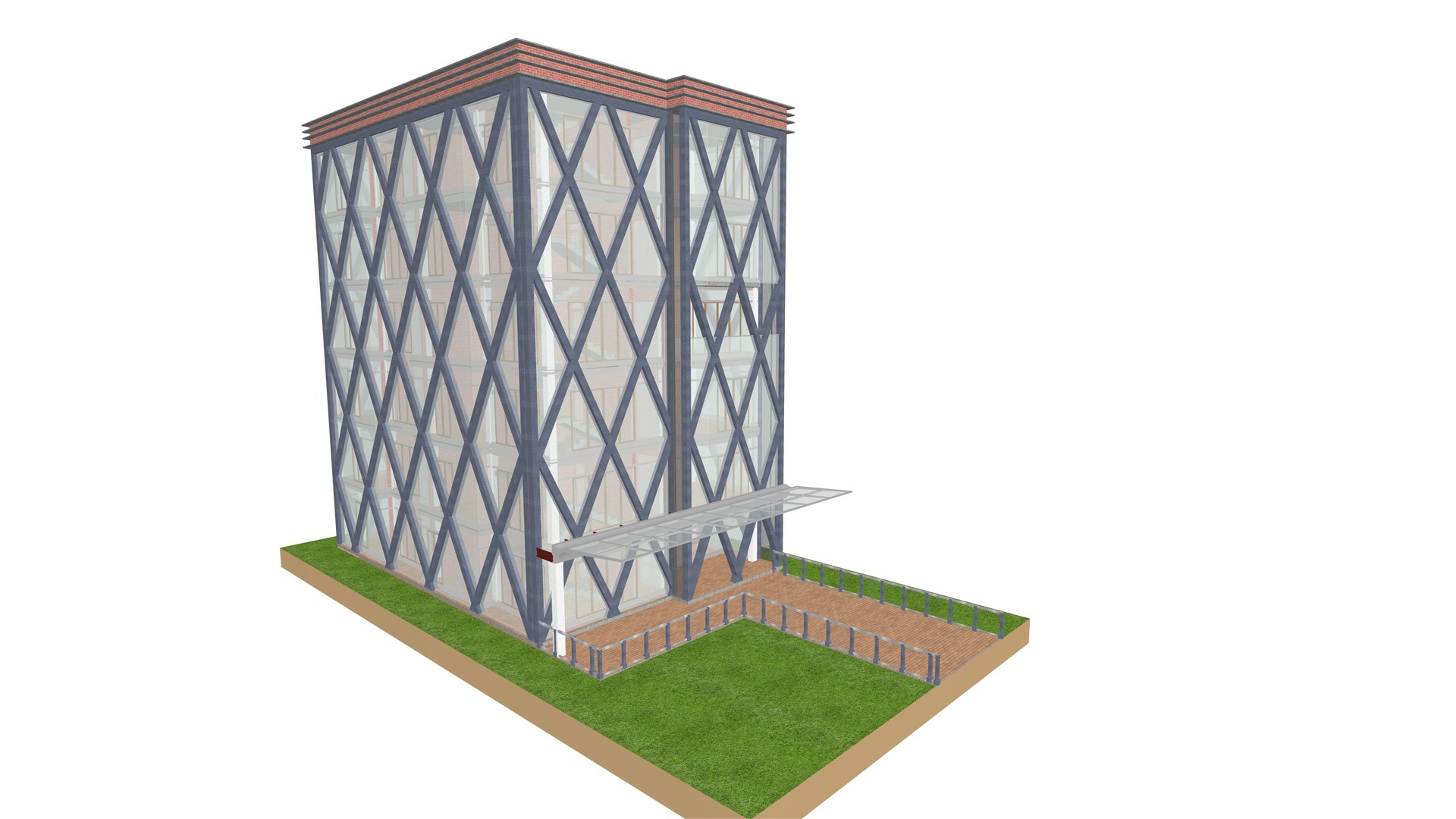 3D 6 Story Commercial Building Architectural Model 3D Model ...