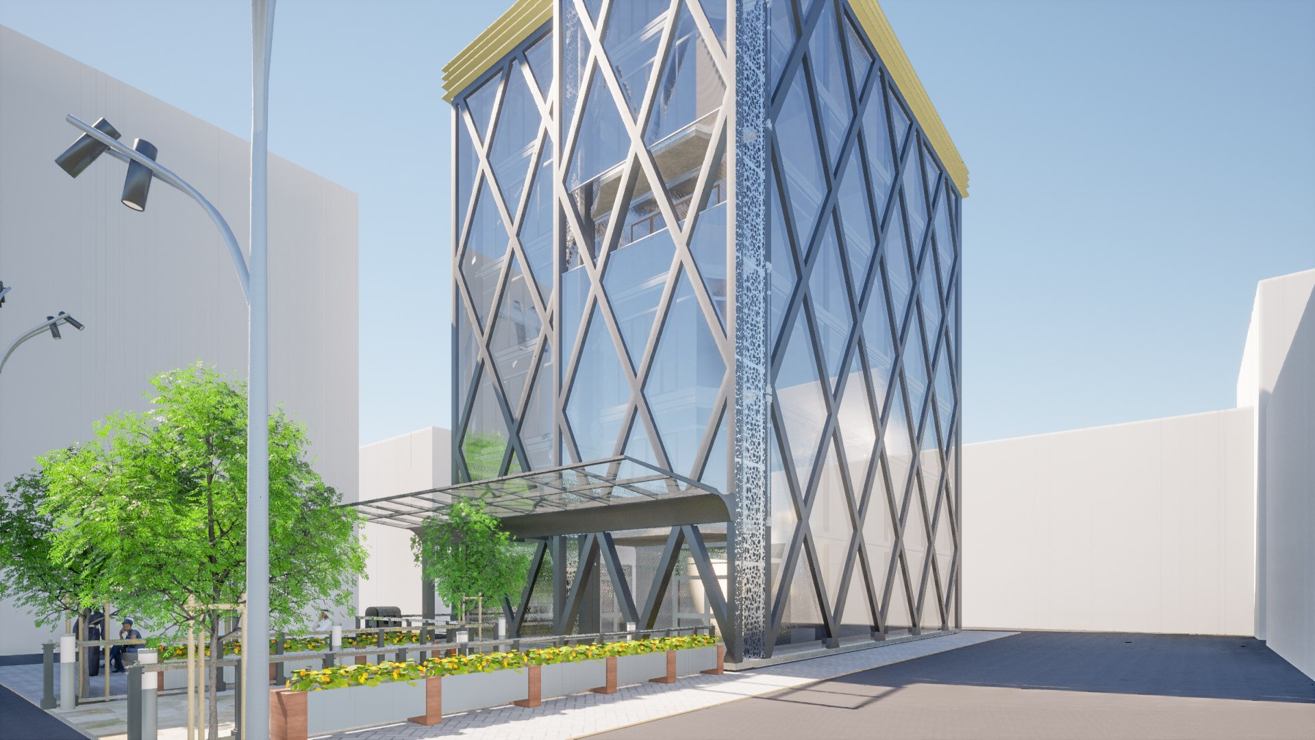 3D 6 Story Commercial Building Architectural Model 3D Model ...