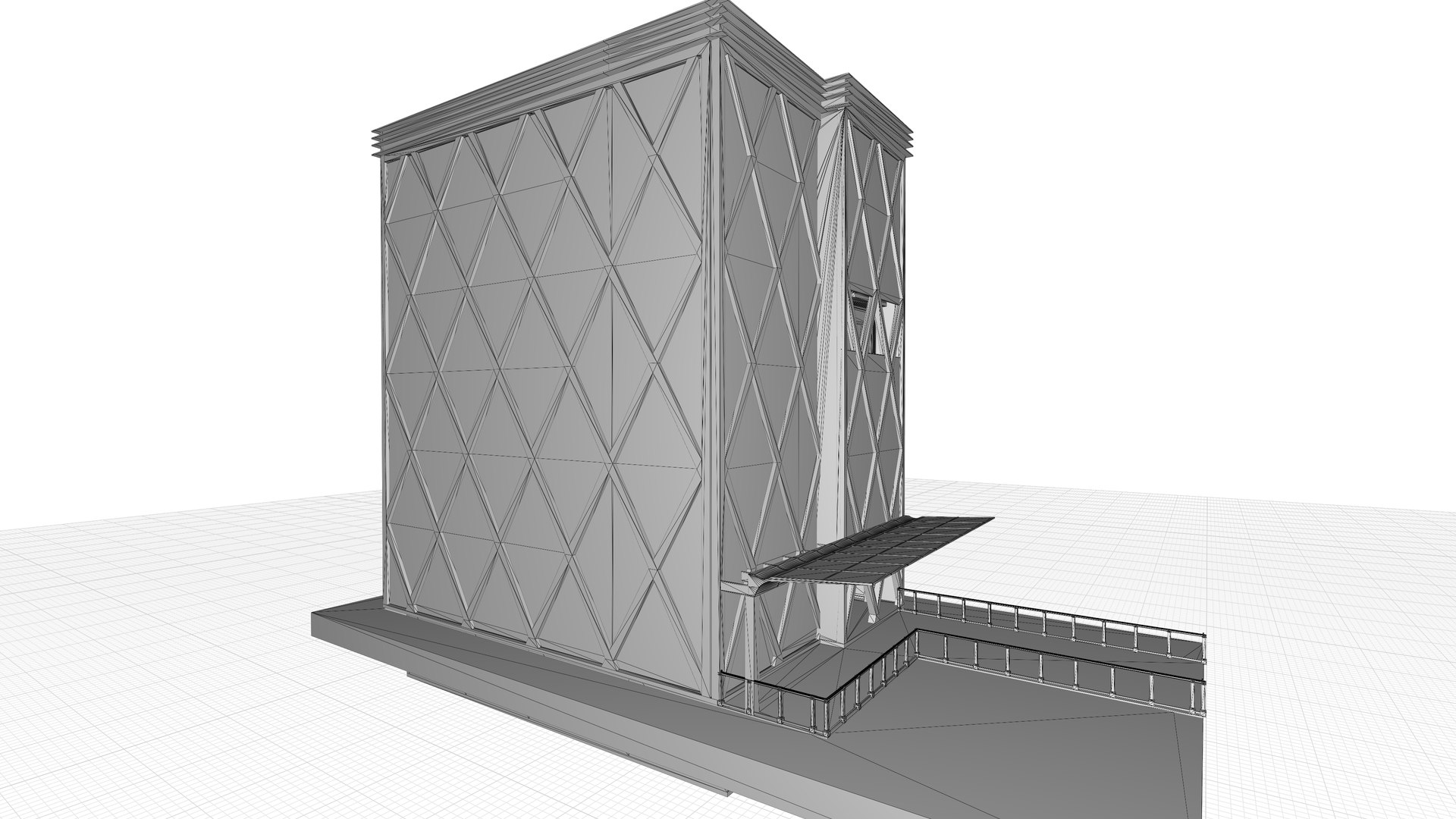 3D 6 Story Commercial Building Architectural Model 3D Model ...