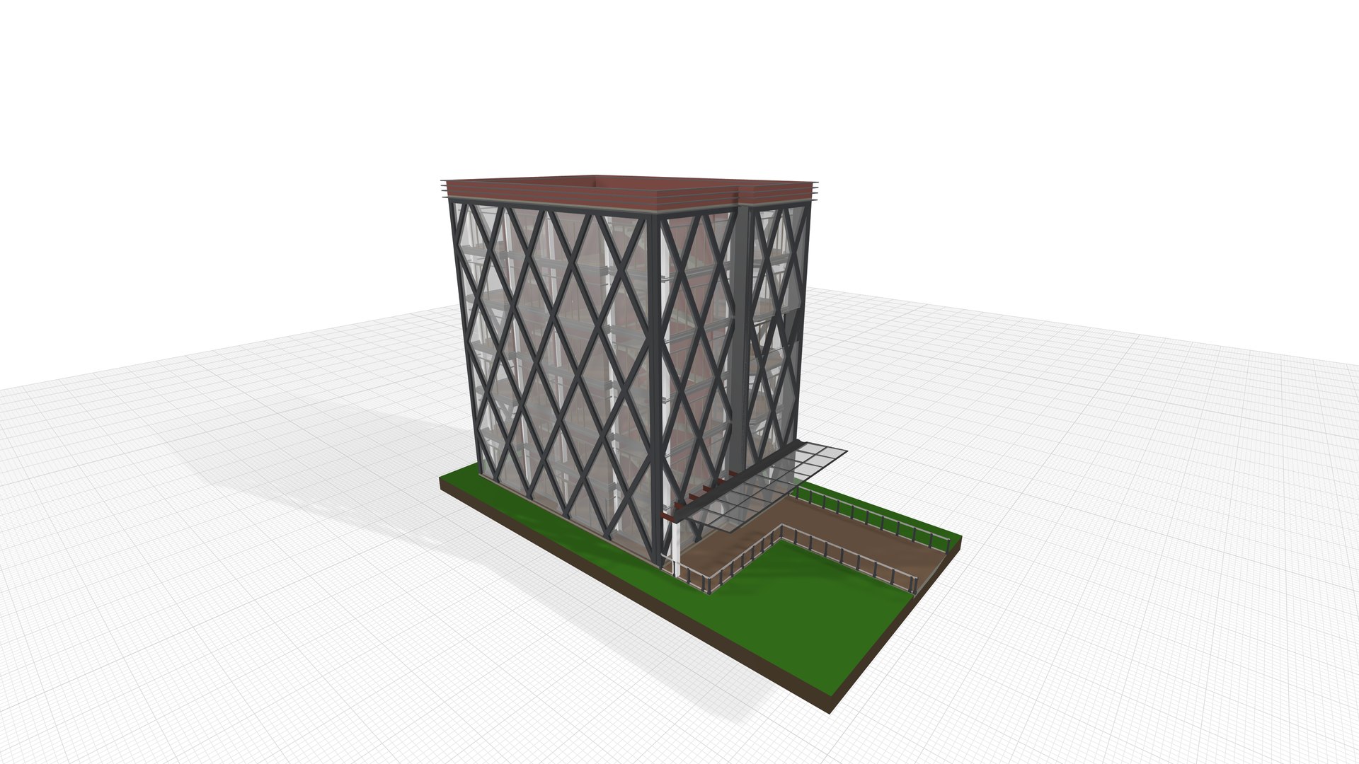 3D 6 Story Commercial Building Architectural Model 3D Model ...