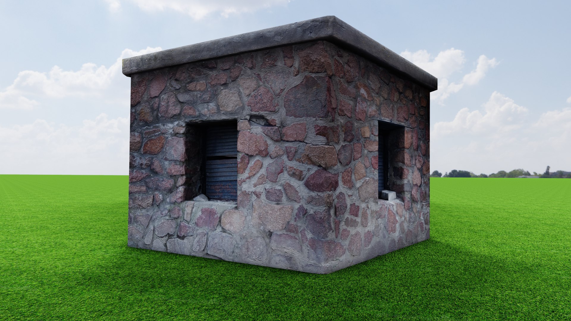 3D Bunker Ventilation Cobblestone Building - TurboSquid 1814748