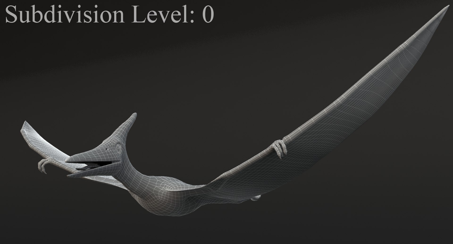 realistic pteranodon rigged 3d model