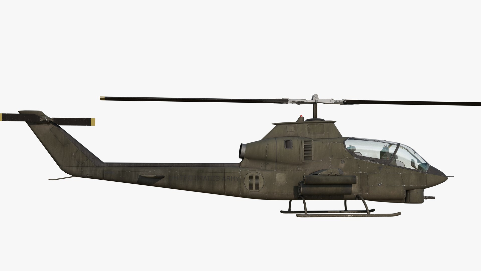AH1G Cobra US Army Attack Helicopter Game Ready PBR 8K Model 3D Model - TurboSquid 2344691
