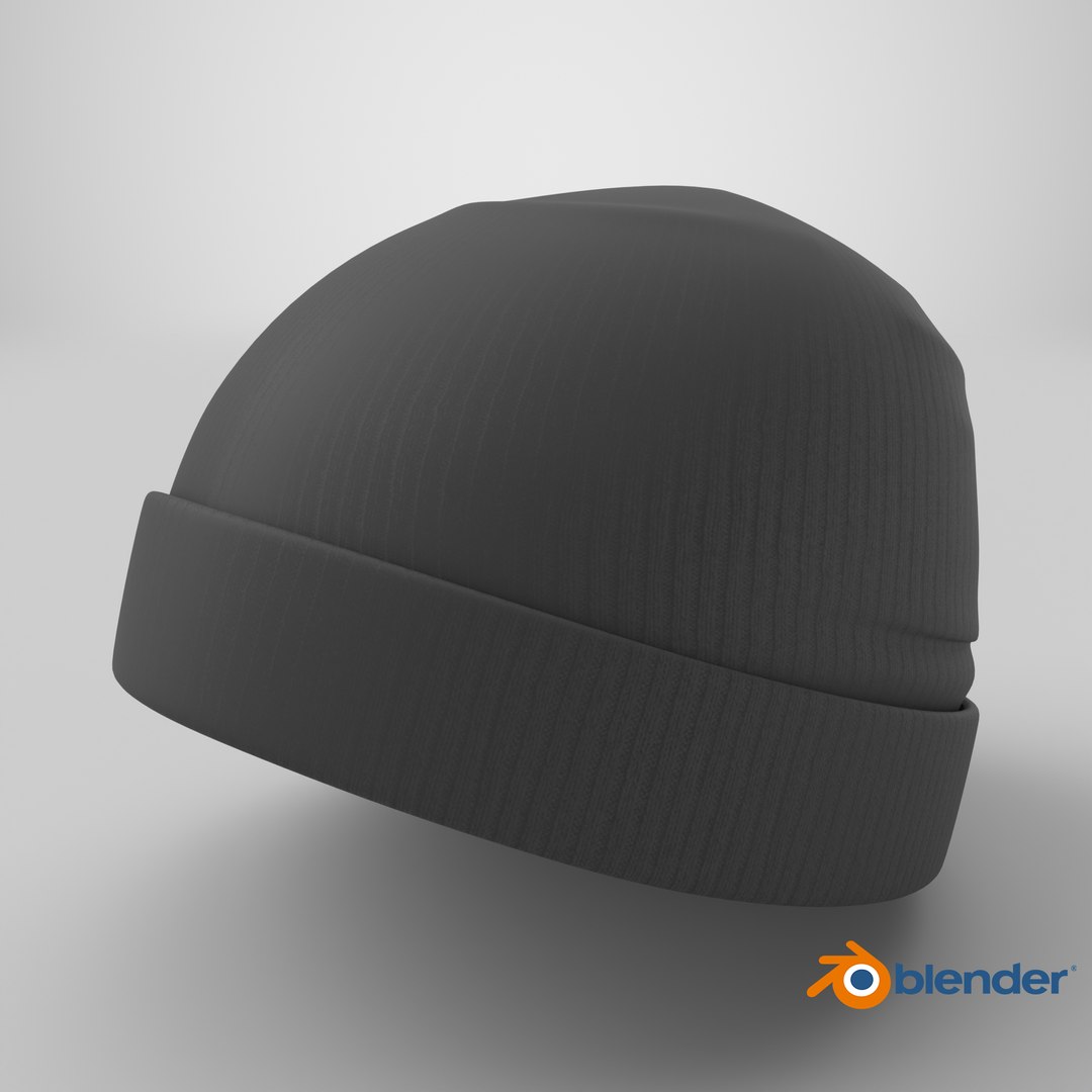3D Model Black Winter Hat - TurboSquid 2302579