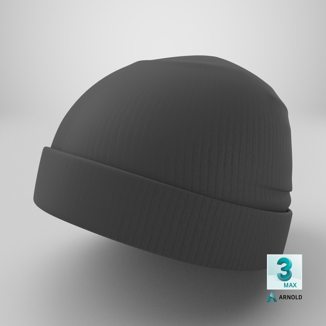 3D Model Black Winter Hat - TurboSquid 2302579
