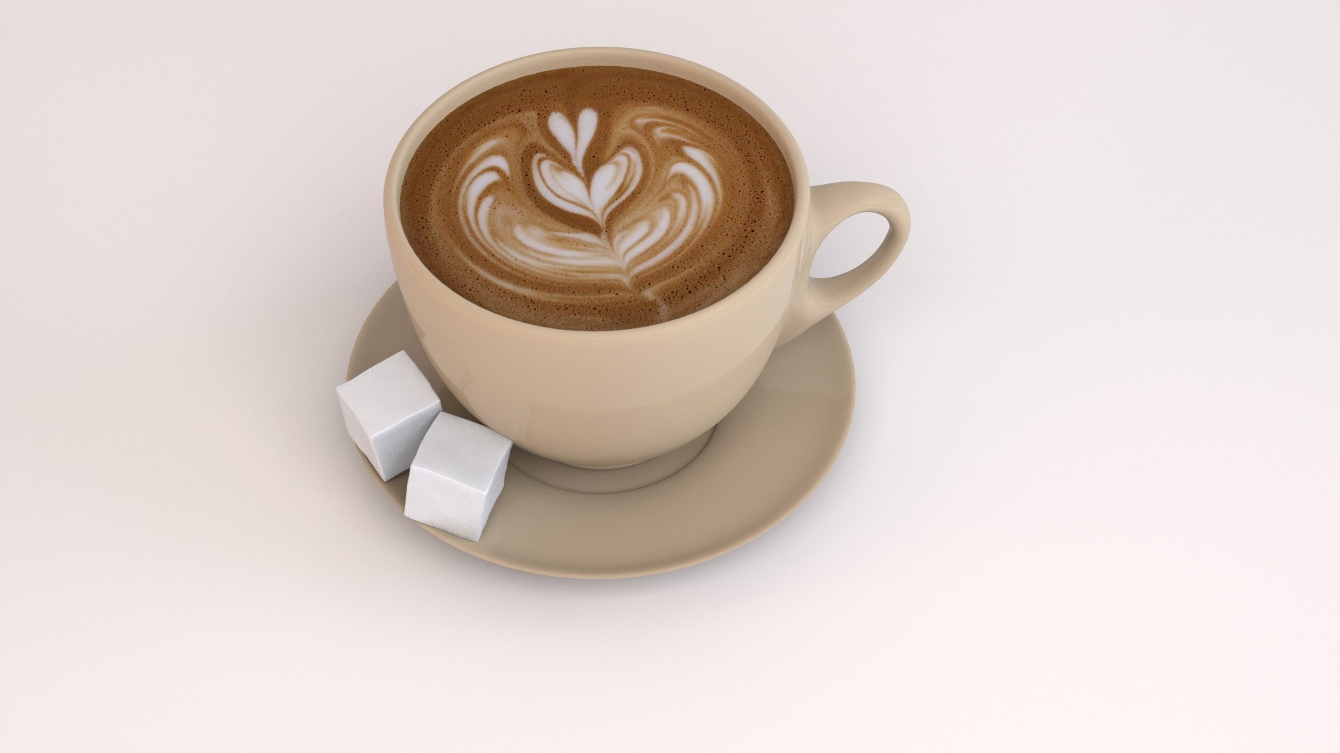 3D Coffee Latte - TurboSquid 1510603