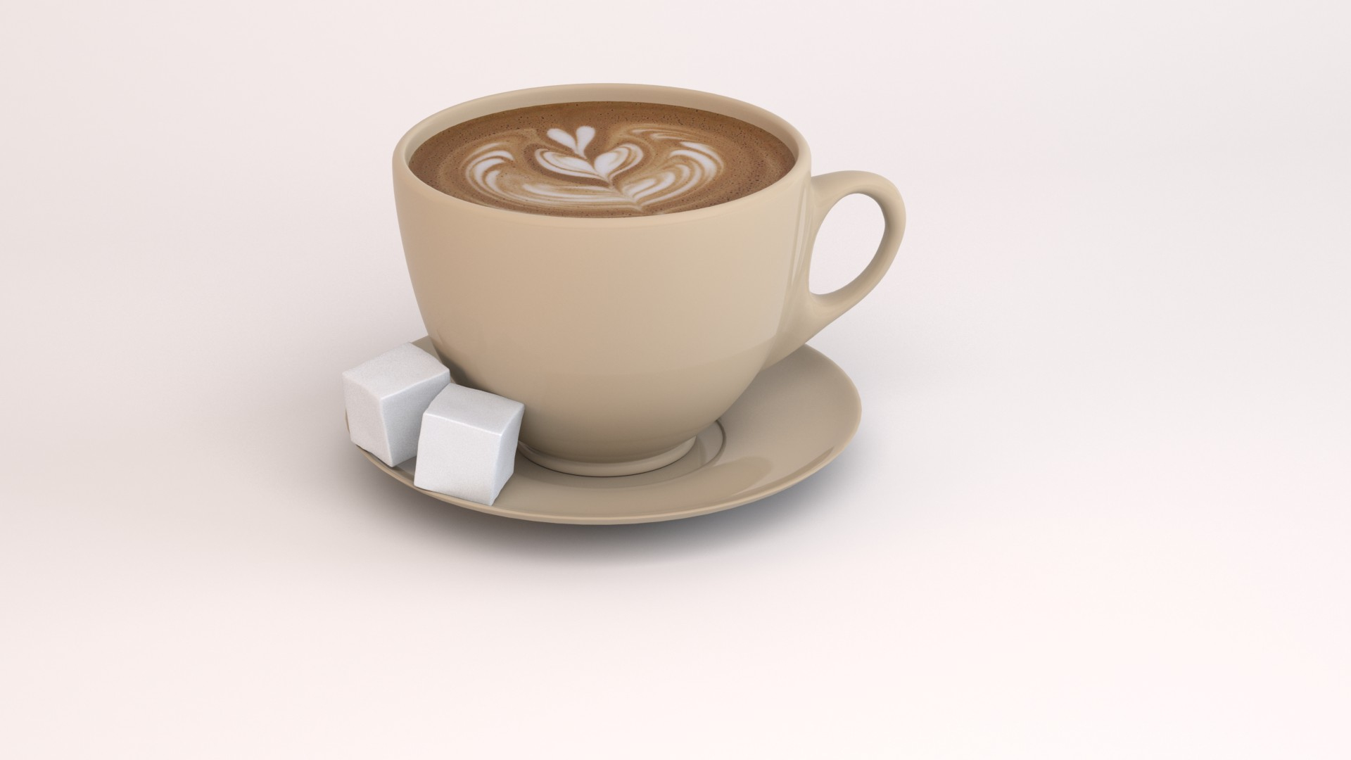 3D Coffee Latte - TurboSquid 1510603