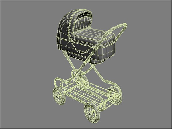 perambulator pram 3d model