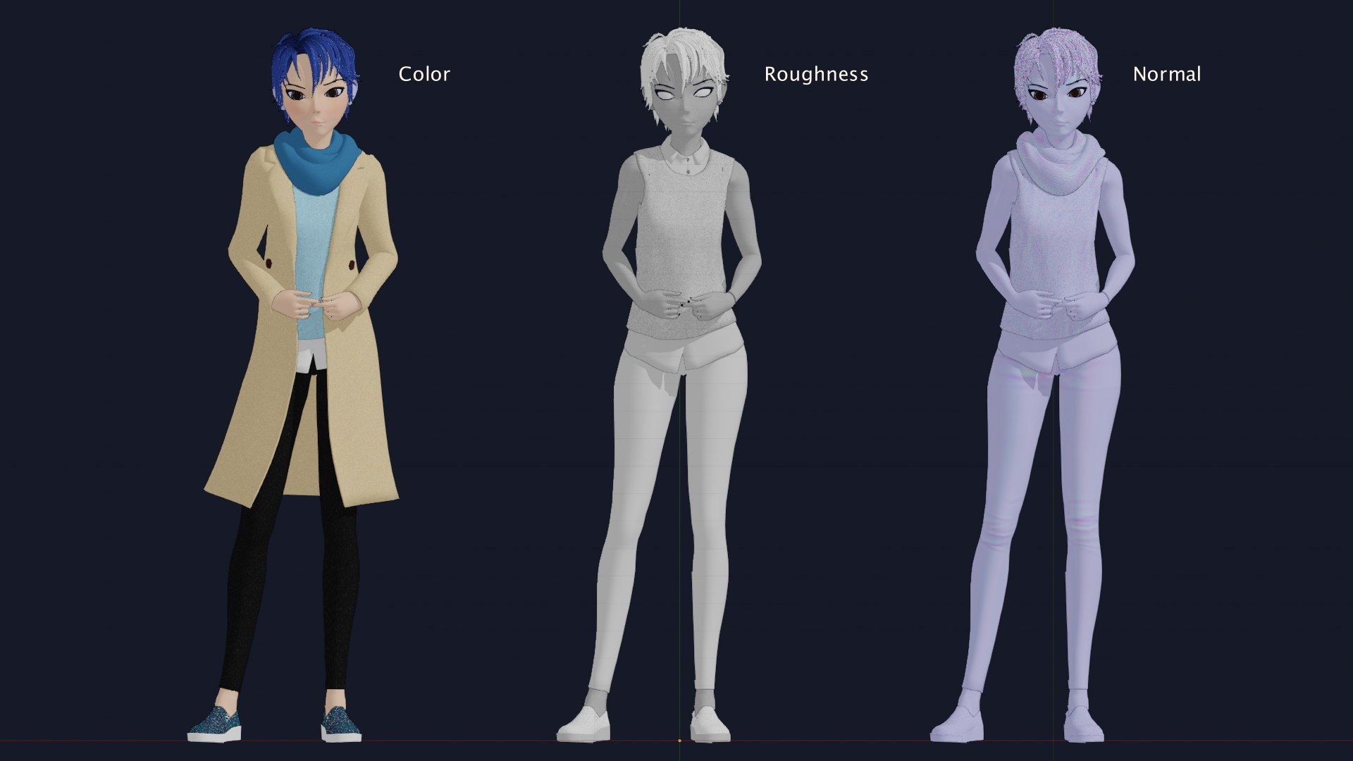 Free Girl toon 2 Free version 3D model - TurboSquid 1766705