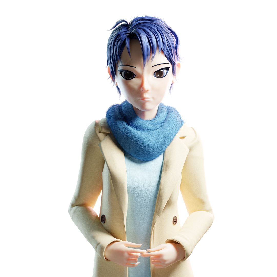 Free Girl toon 2 Free version 3D model - TurboSquid 1766705