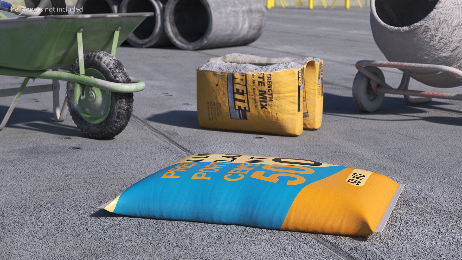 3D Realistic Cement Bag - TurboSquid 2261407
