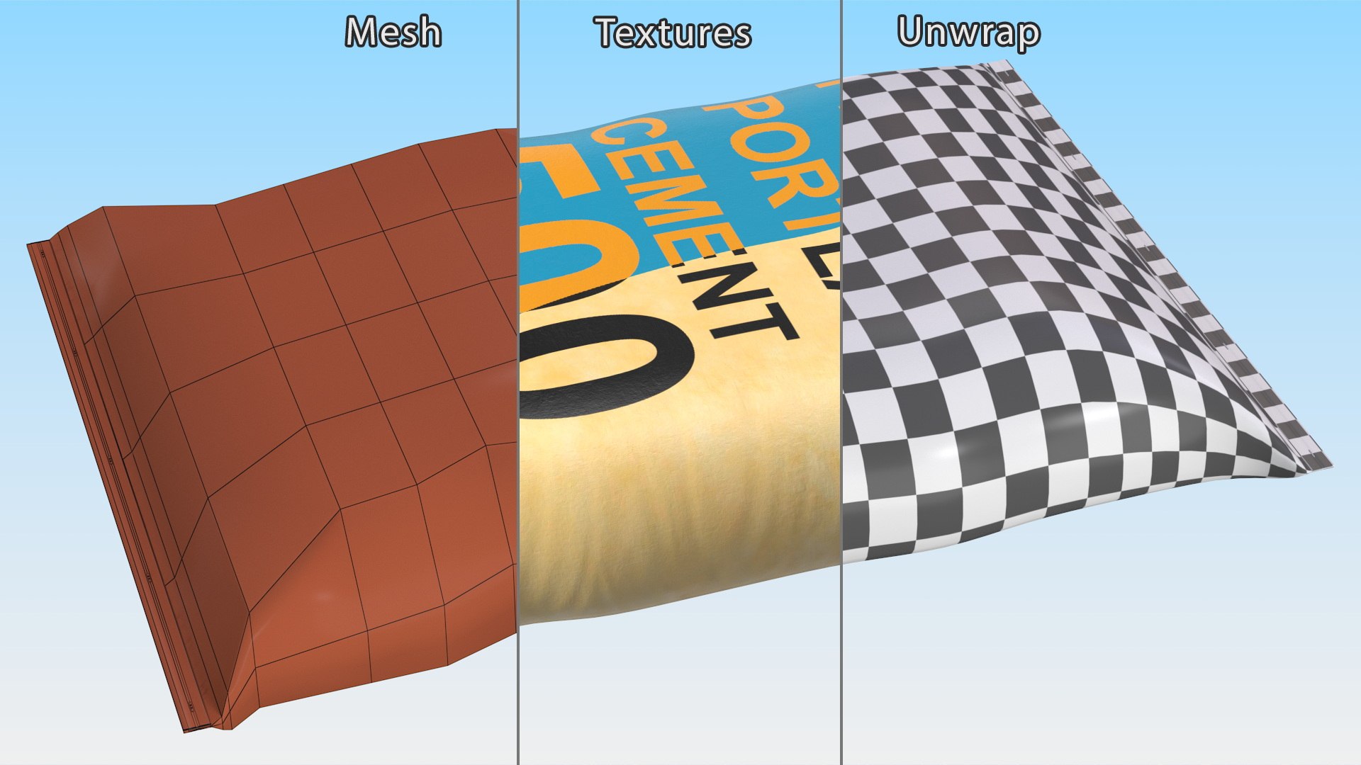 3D Realistic Cement Bag - TurboSquid 2261407
