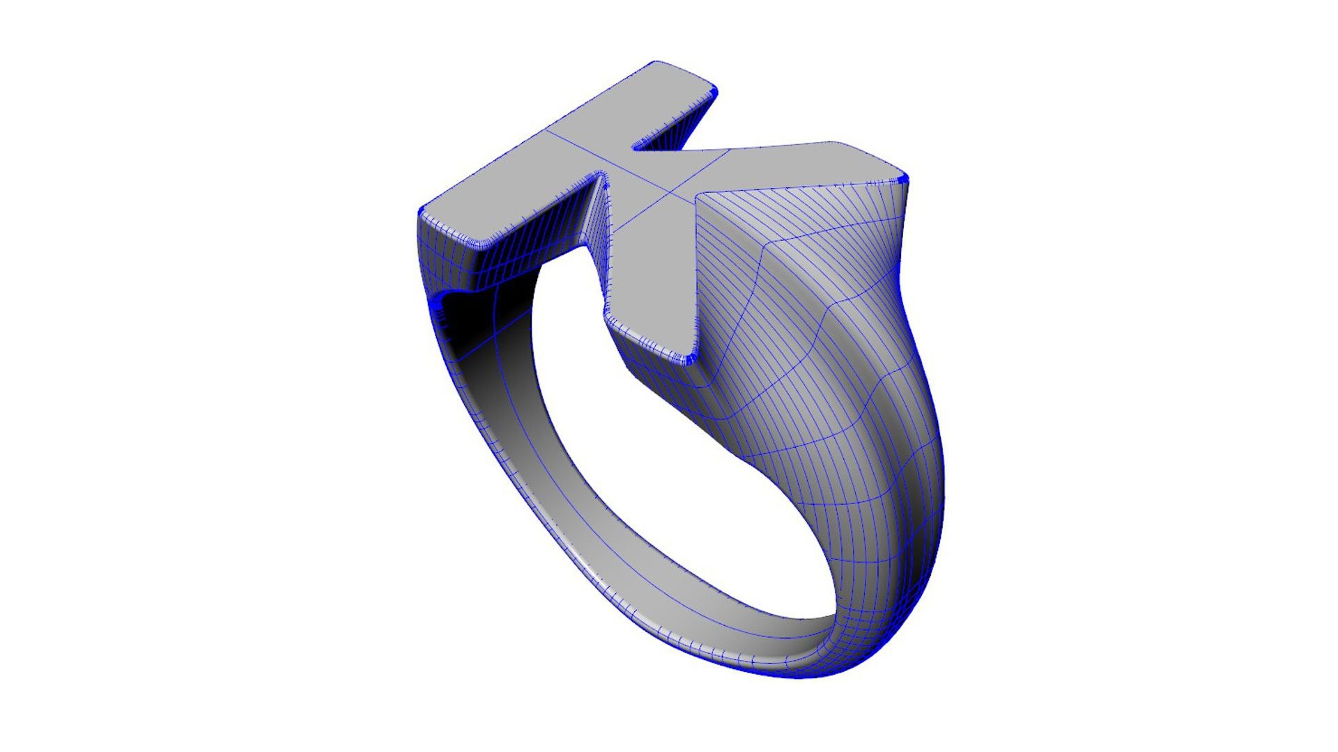 Alphabet Signet Ring K 3D Model - TurboSquid 2083131