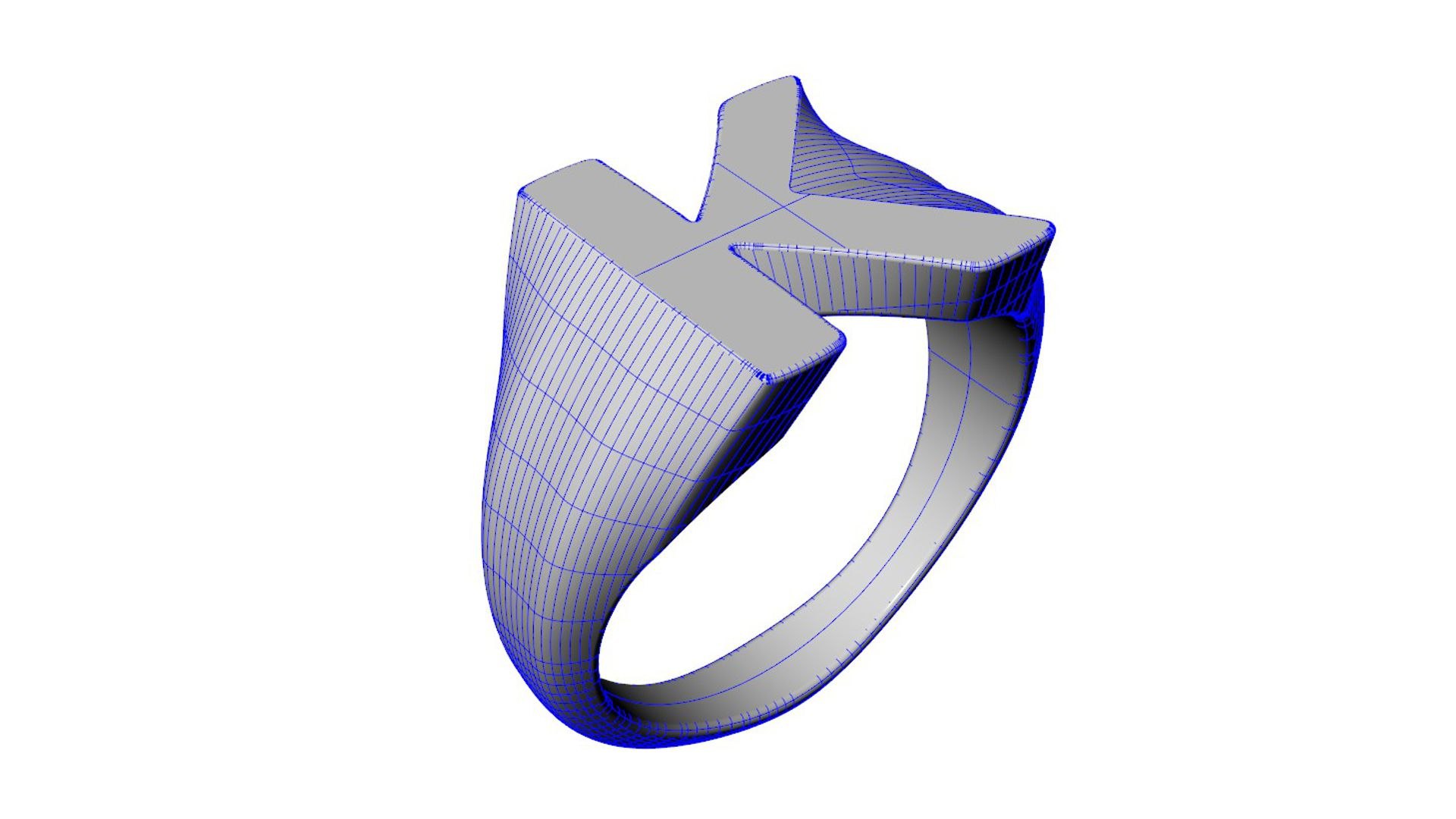 Alphabet Signet Ring K 3D Model - TurboSquid 2083131