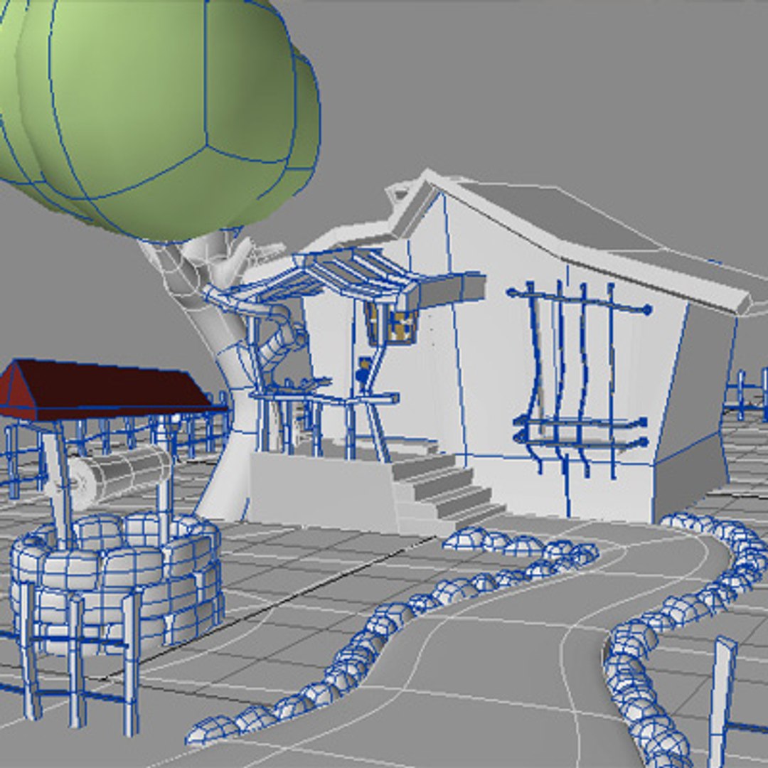 Cartoon Farm 3d Model
