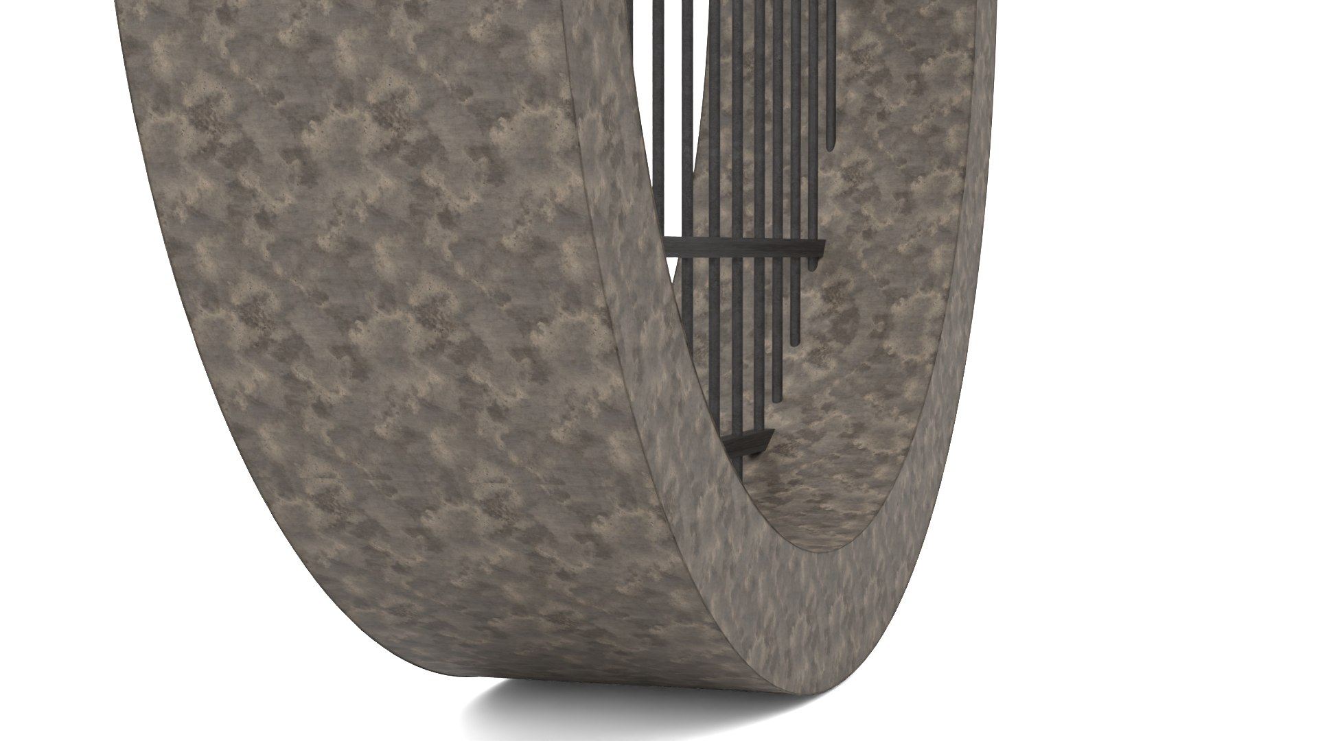 3D Infrastructure Structure Concrete Arched Grate Grey Old Model ...