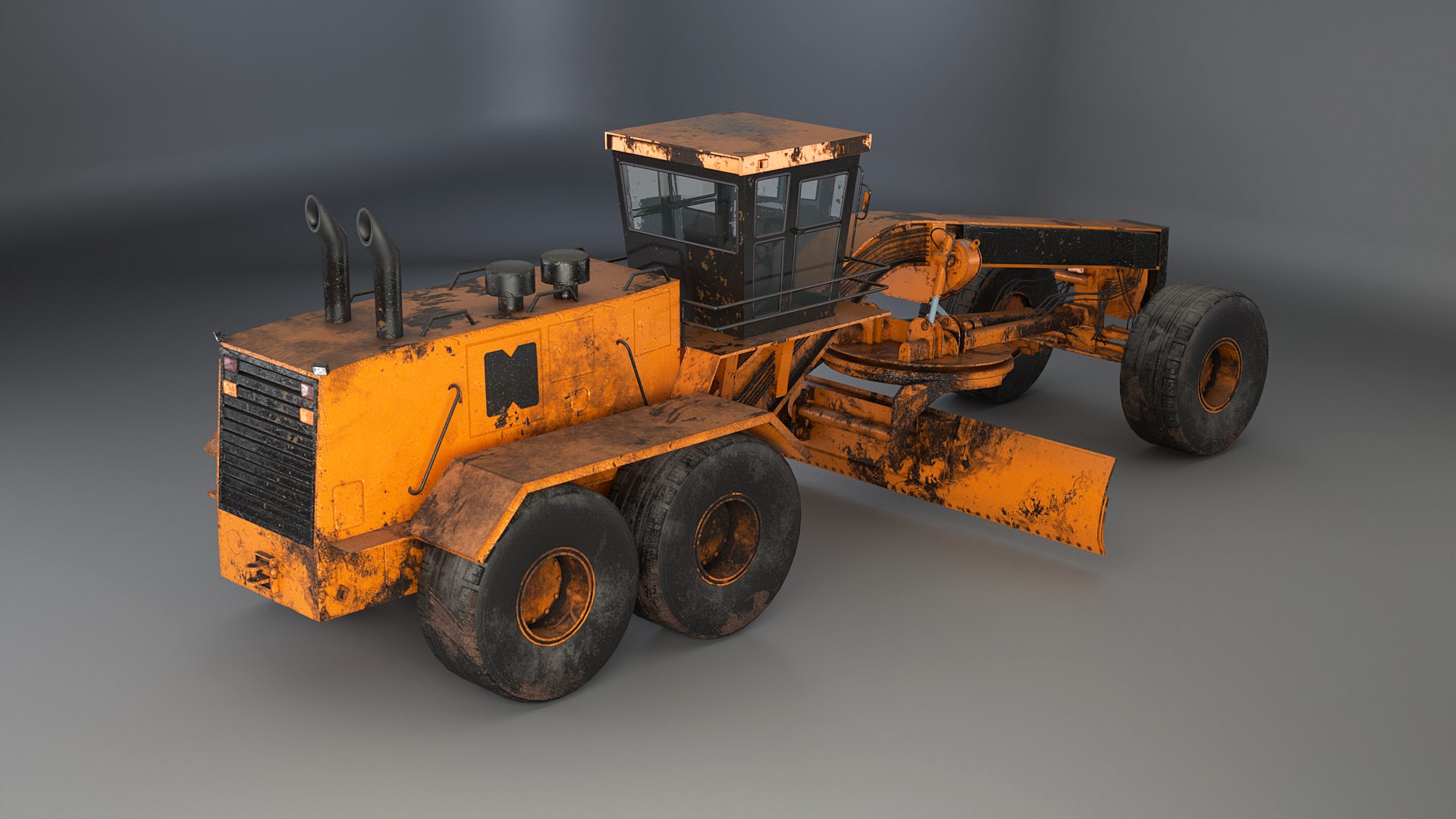 Old Generic Motor Grader 3D Model - TurboSquid 2235797